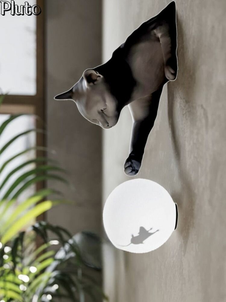 Креативный настенный светильник Кошки-мышки