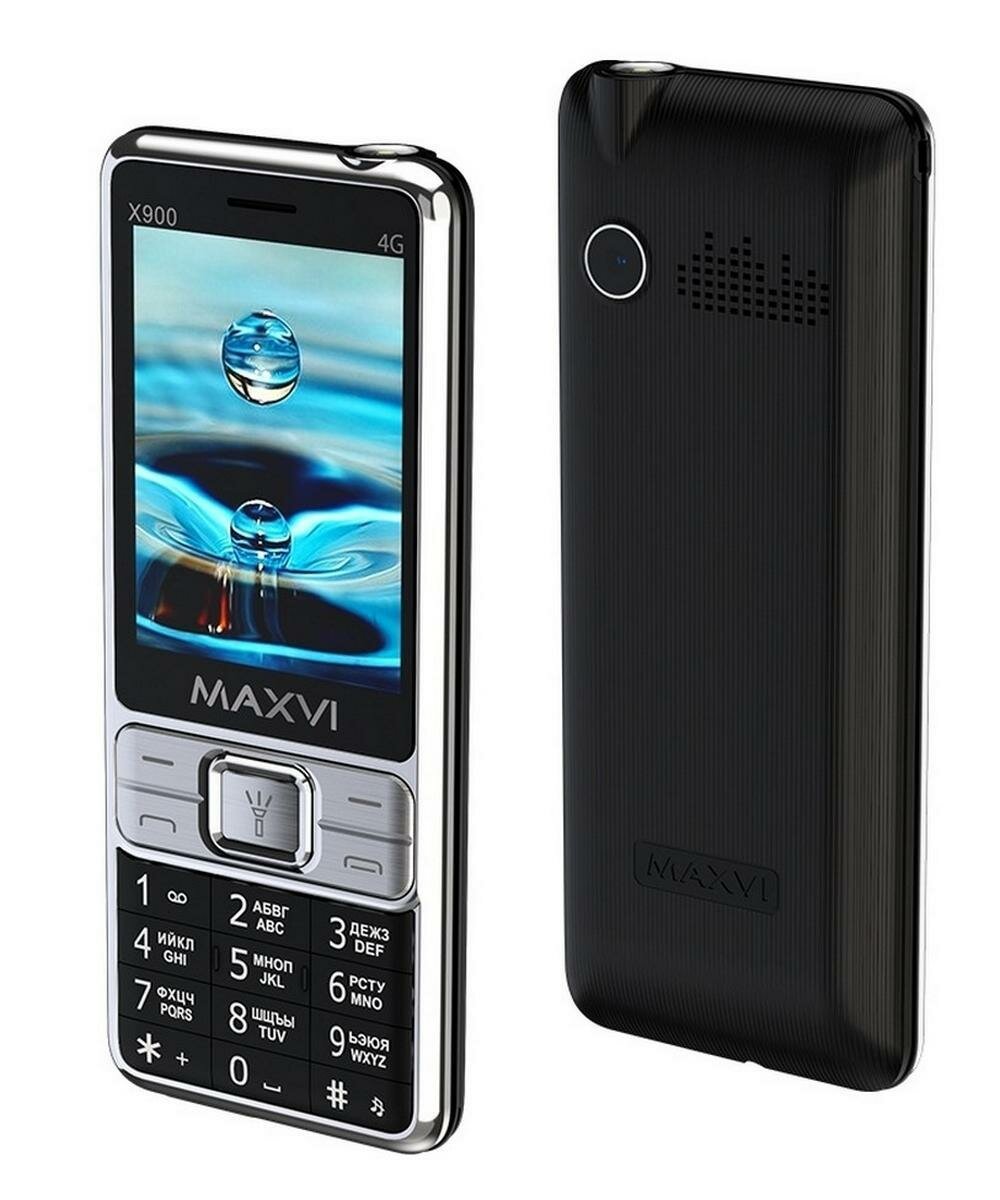Мобильный телефон Maxvi X900 4G Черный 2 sim 2.8″ TFT 2G, 3G, 4G 2500 mAh