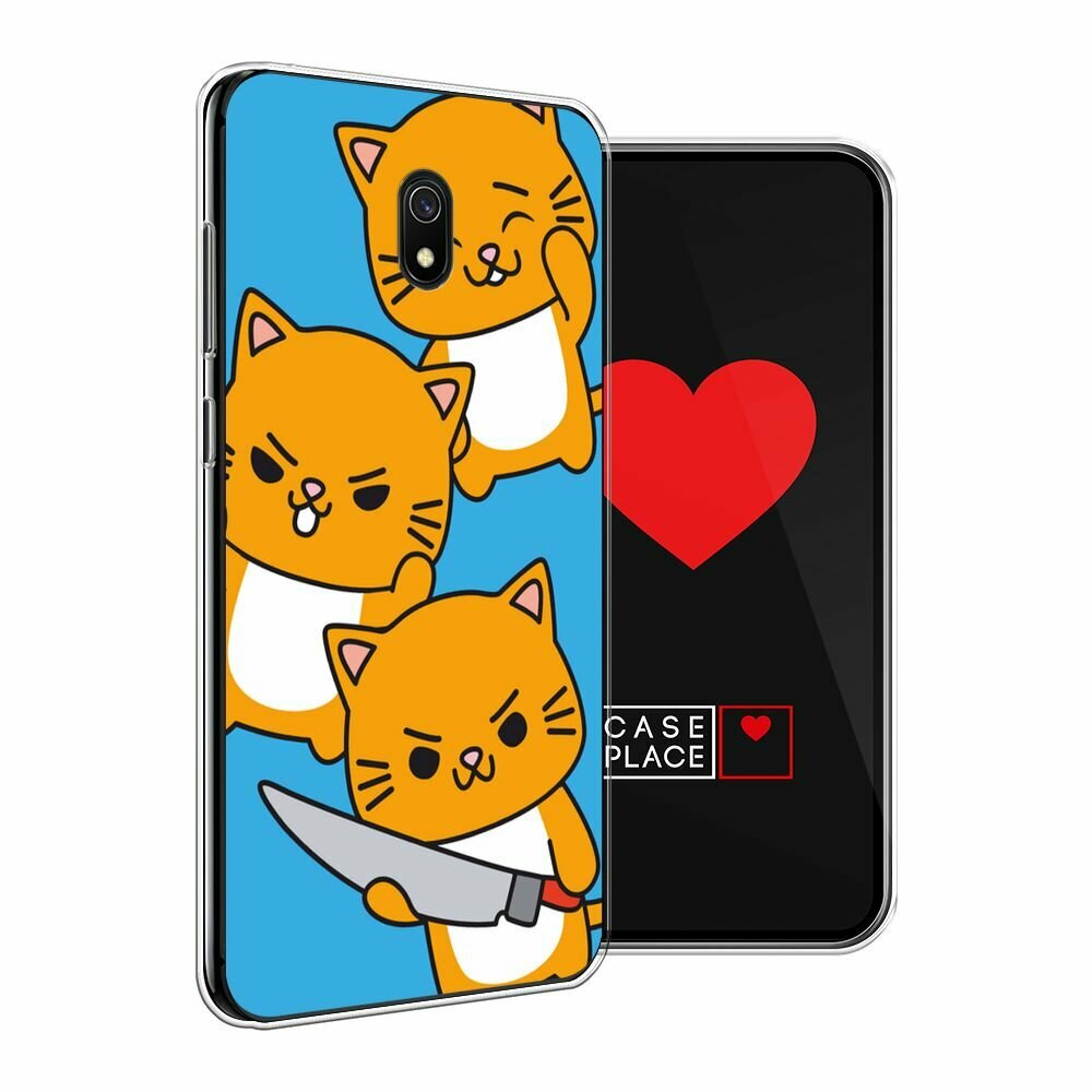 Чехол на Xiaomi Redmi 8A / Сяоми Редми 8А с принтом "Опасные котики" — фото 1