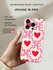 Чехол на Apple iPhone 16 Pro / Айфон 16 Про с принтом "Hearts and ribbons 1 - 14...