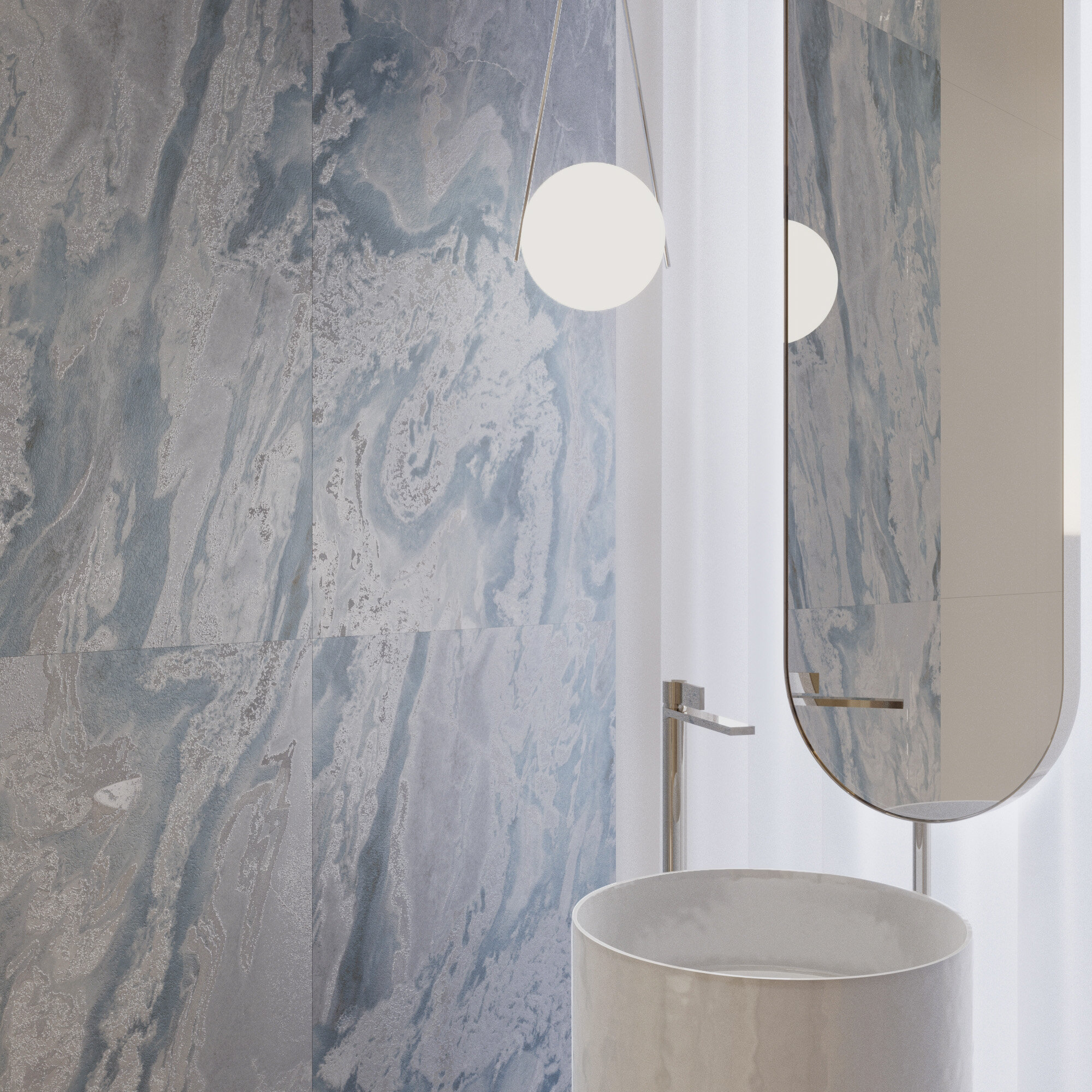 Керамогранит Arcadia Ceramica OCEAN AQUA SHAPE + GLUE ART 1200 × 600 мм матовая с 3D-глазурью (цена за 1 плитку 0,72м2)