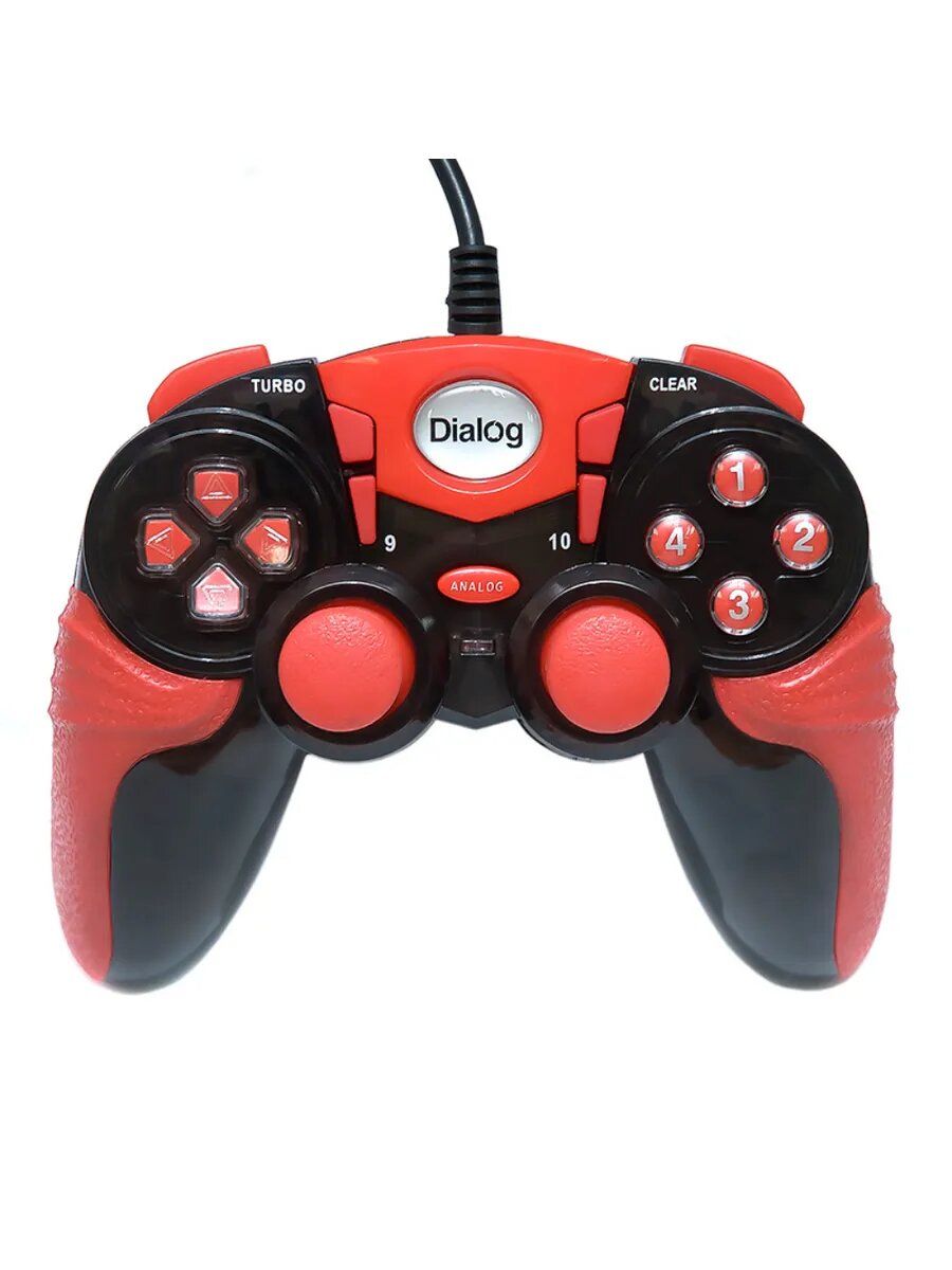 Геймпад проводной GP-A15 с эффектом вибрации красный