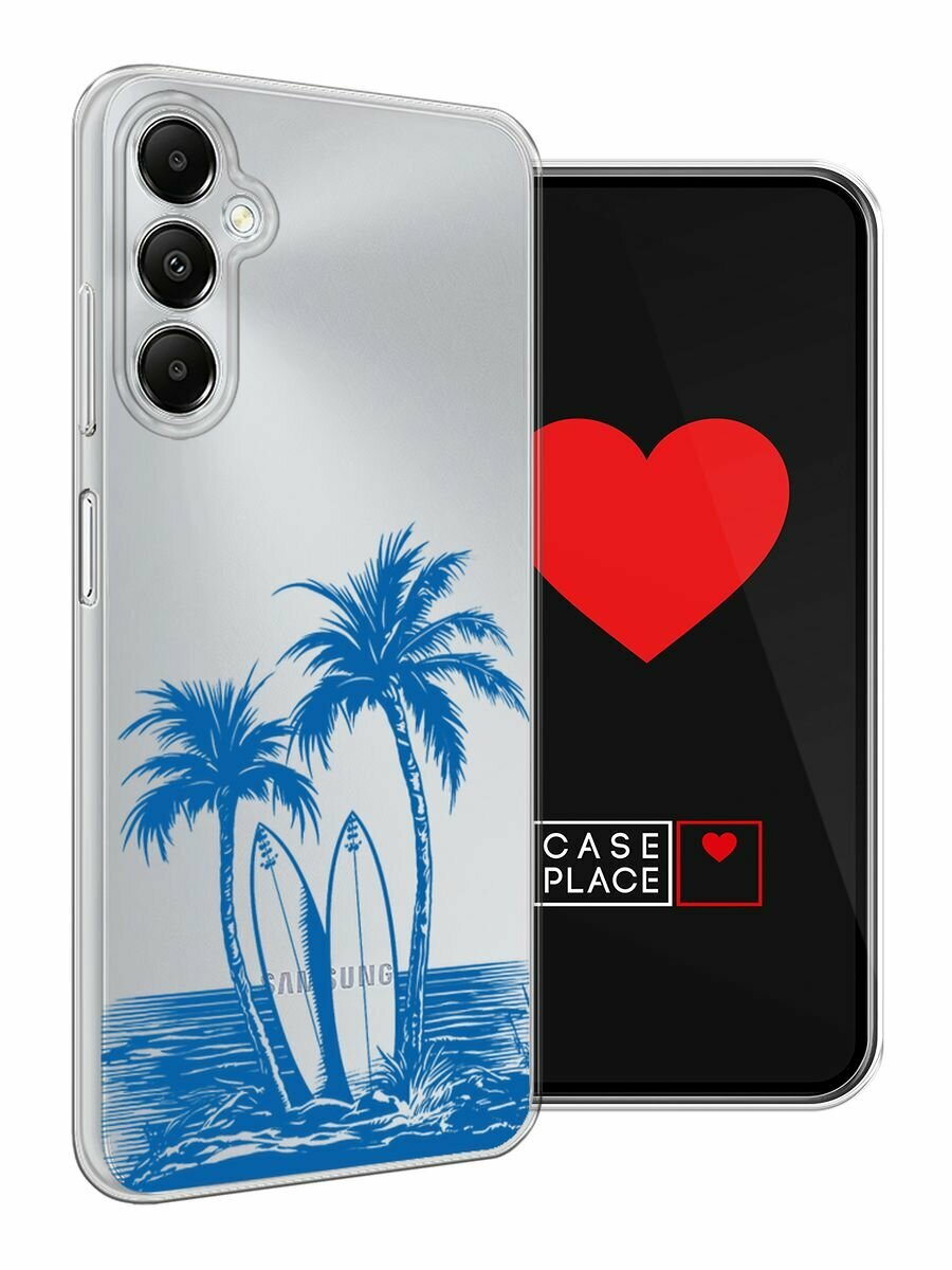 Чехол на Samsung Galaxy A05s / Самсунг Галакси A05s с принтом "Сёрфинг на островах 1", прозрачный — фото 1