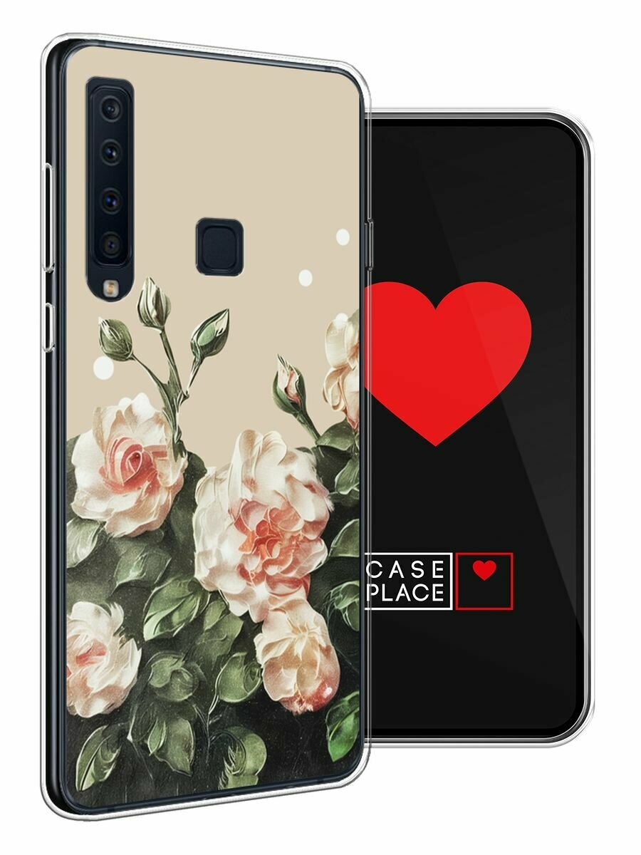 Чехол на Samsung Galaxy A9 2018 / Самсунг Галакси А9 2018 с принтом "Цветочная картина 1" — фото 1