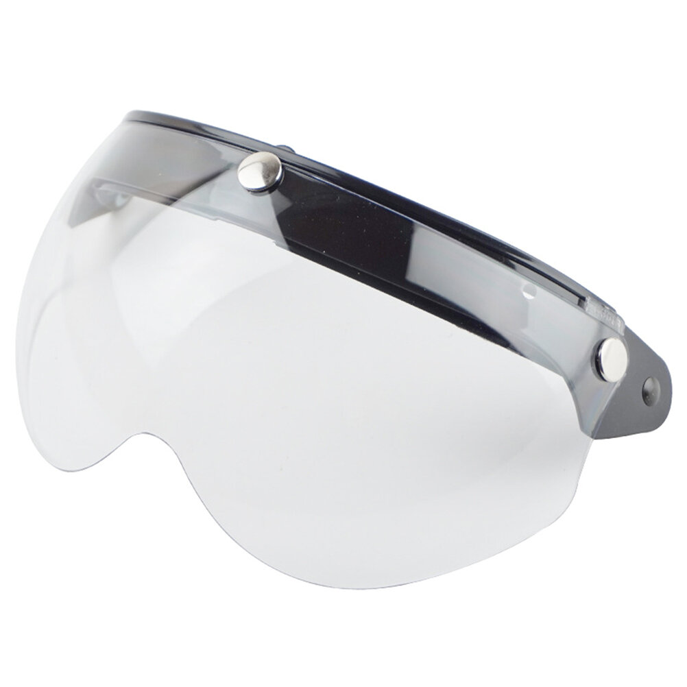 Universal 3 Snap Retro Helmet Visor Windproof Sun Shield Half Face Motorcycle Helmets