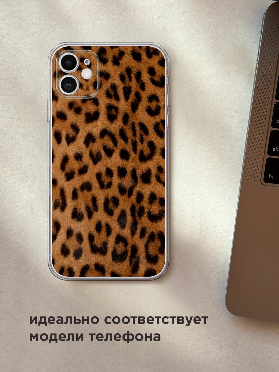 Чехол на Apple iPhone 11 / Айфон 11 с принтом "Мех леопарда" — фото 1