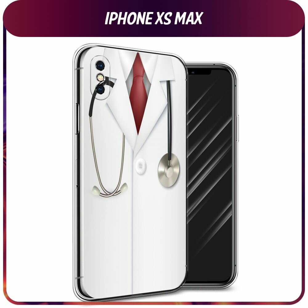 Чехол на Apple iPhone XS Max / Айфон XS Max с принтом "Халат врача"