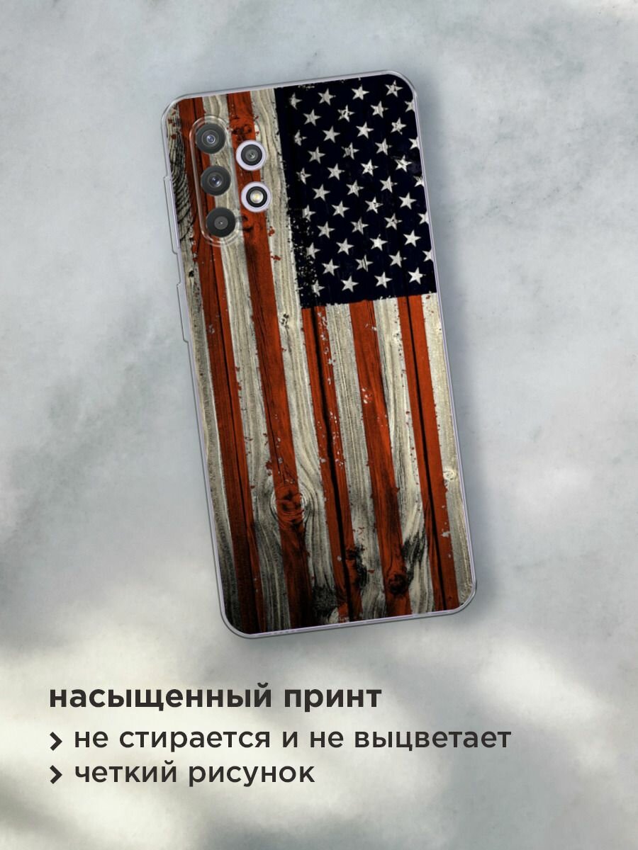 Чехол на Samsung Galaxy A32 / Самсунг Галакси А32 с принтом "США" — фото 1