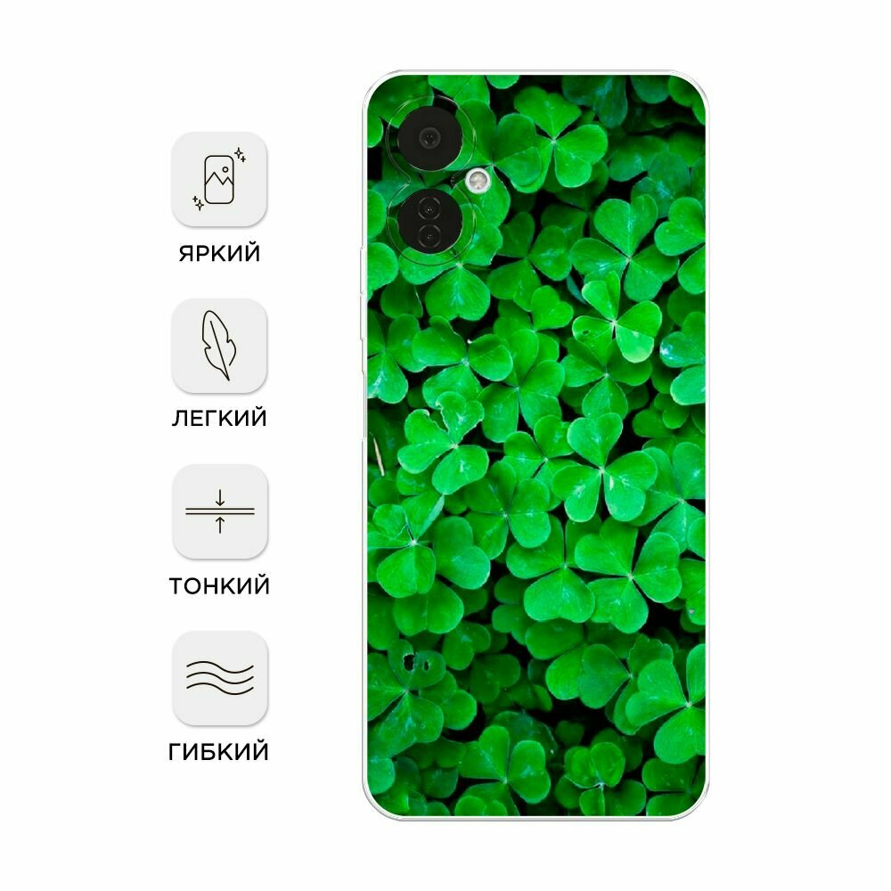 Чехол на Tecno Camon 19 Neo / Техно Камон 19 Нео с принтом "Клевер" — фото 1
