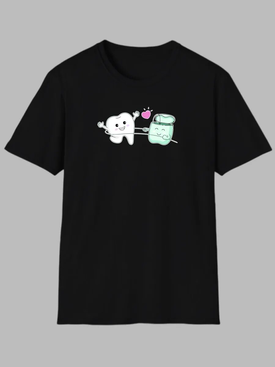 Футболка зуб с нитью