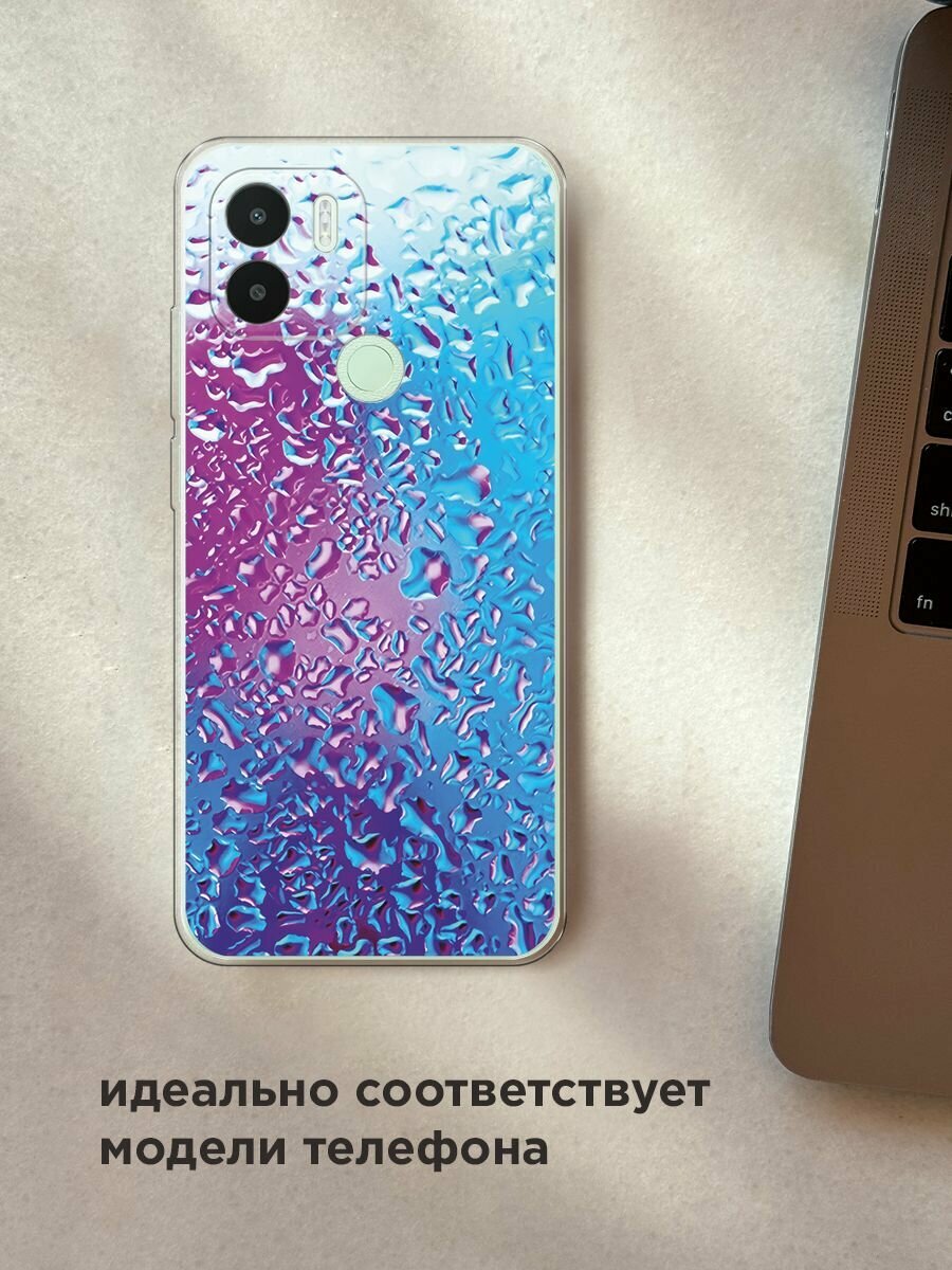 Чехол на Xiaomi Redmi A1+/Redmi A2+/Poco C51/C50 / Редми A1+ с принтом "Капли на стекле" — фото 1