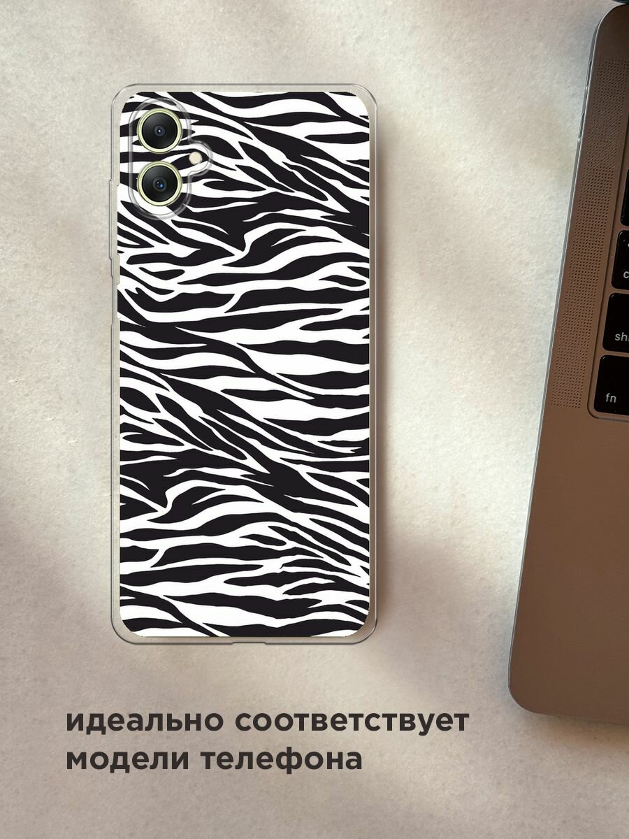 Чехол на Samsung Galaxy A06 / Самсунг Галакси А06 с принтом "Принт зебра" — фото 1