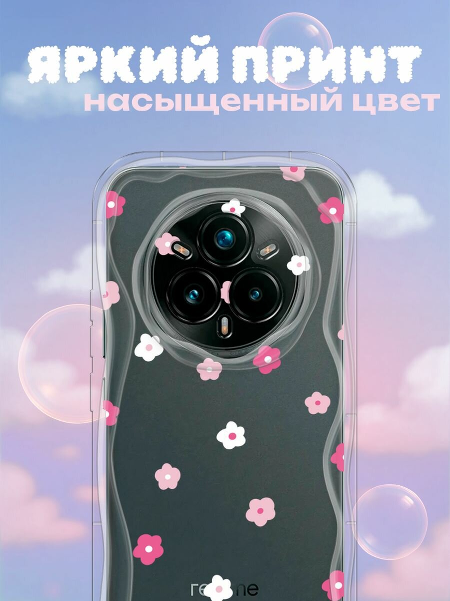 Чехол на Realme 14 Pro / Реалми 14 Про с принтом "Весенние цветочки рисунок" — фото 1