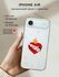 Чехол на Apple iPhone Air / Айфон Айр с принтом "Сердце в цветах", прозрачный