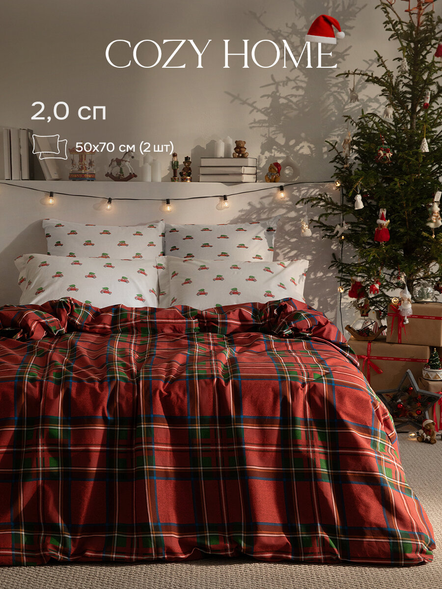КПБ 2.0 перкаль "Cozy Home" Зимняя повесть/Winter tale (50х70) рис. 43137-2/43092-2 Счастливого Рождества/Buon Natale