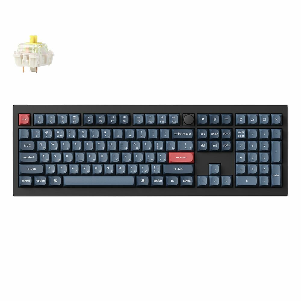 Механическая клавиатура Keychron V6 Max, 100% раскладка, Bluetooth, Gateron, RGB V6M-D4-RU