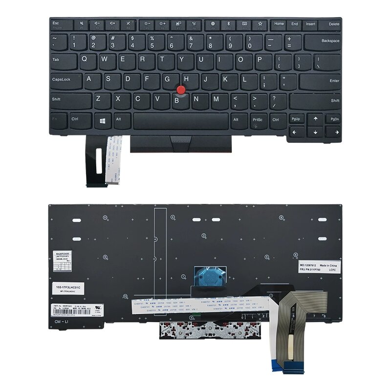 Клавиатура ThinkPad S2 3-го поколения черного цвета, стандартная раскладка, совместима с Lenovo