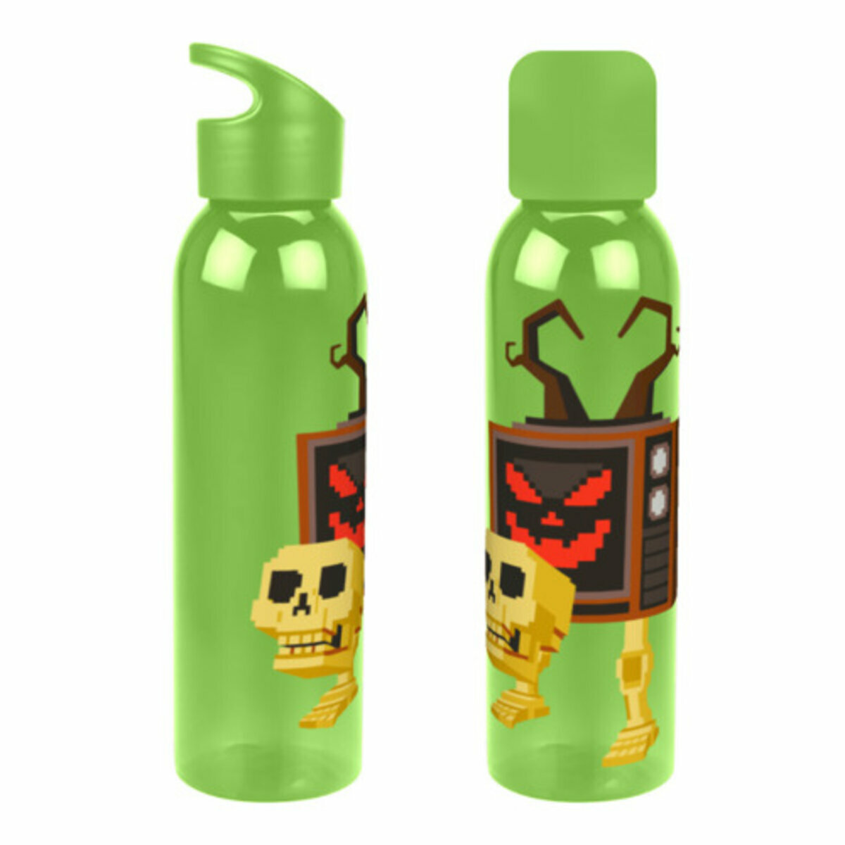 Бутылка для воды «telemorte укради брейнрот телеморт brainrot брейн» (зеленый)