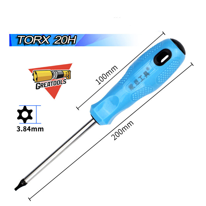 Отвертка TORX T20H с отверстием мангнит. наконеч, эрго ручка 100мм
