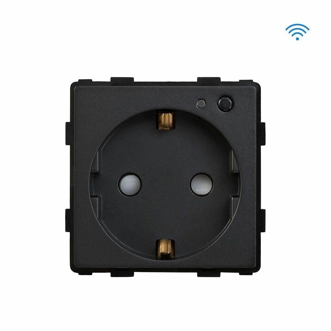 Умная розетка wifi с алисой яндекс таймером KLUST Basic tuya smart life маруся 16а 250в черная