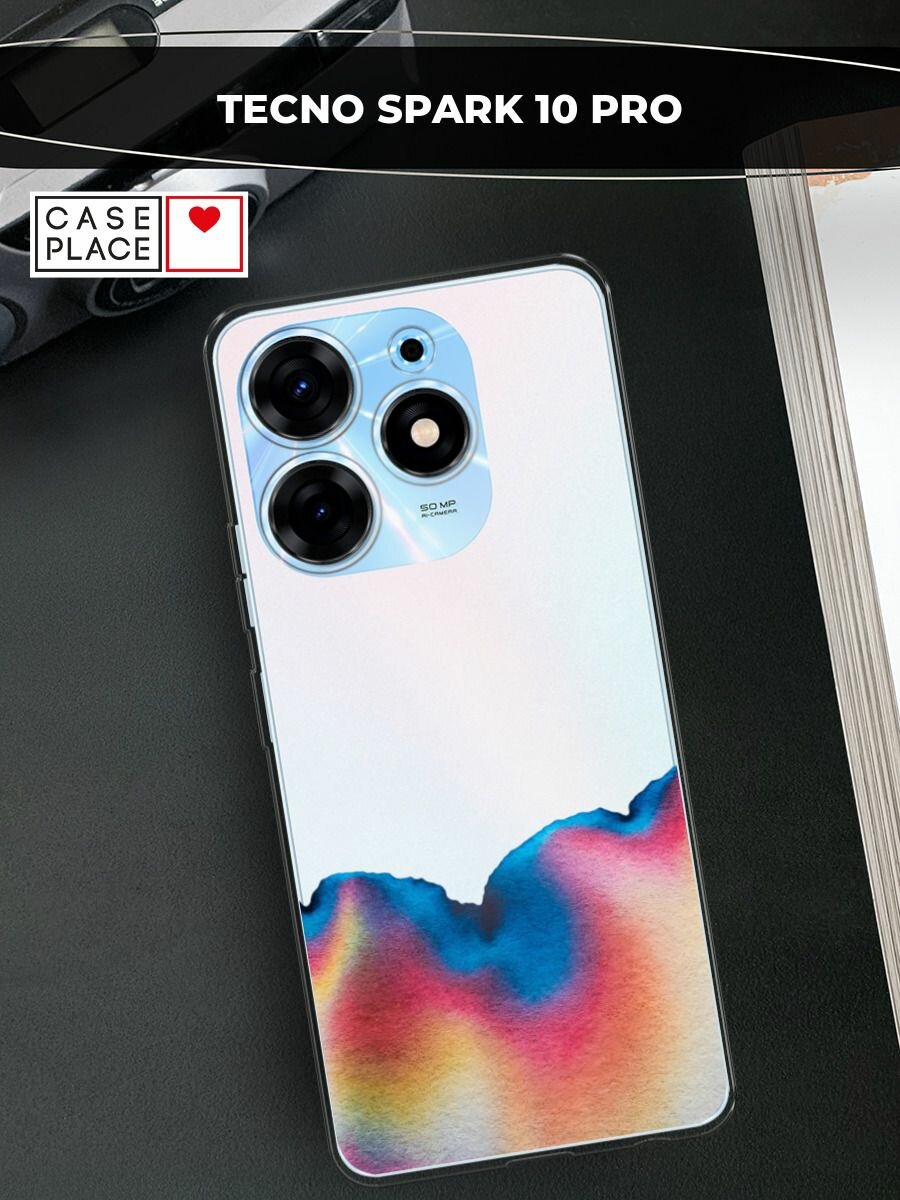 Чехол на Tecno Spark 10 Pro / Текно Спарк 10 Про с принтом Акварельное сочетание, прозрачный