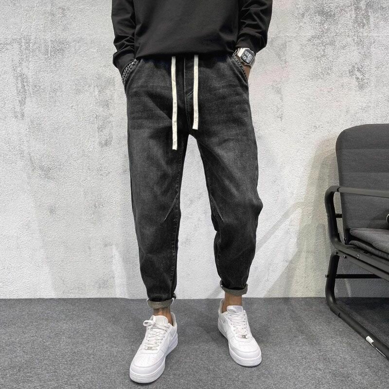 MON Мужские Джинсы Лето Буквы Печать Хип-Хоп Высокий Улица Деним, Размер_XL