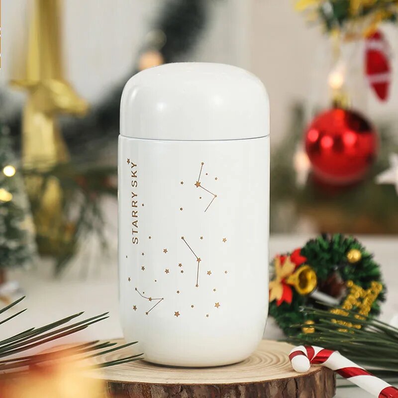 Бутылка-термос, звездное небо, мини-маленькая емкость, герметичная кофейная кружка, термос из нержавеющей стали, 200 мл, бутылка для воды, кофейная чашка