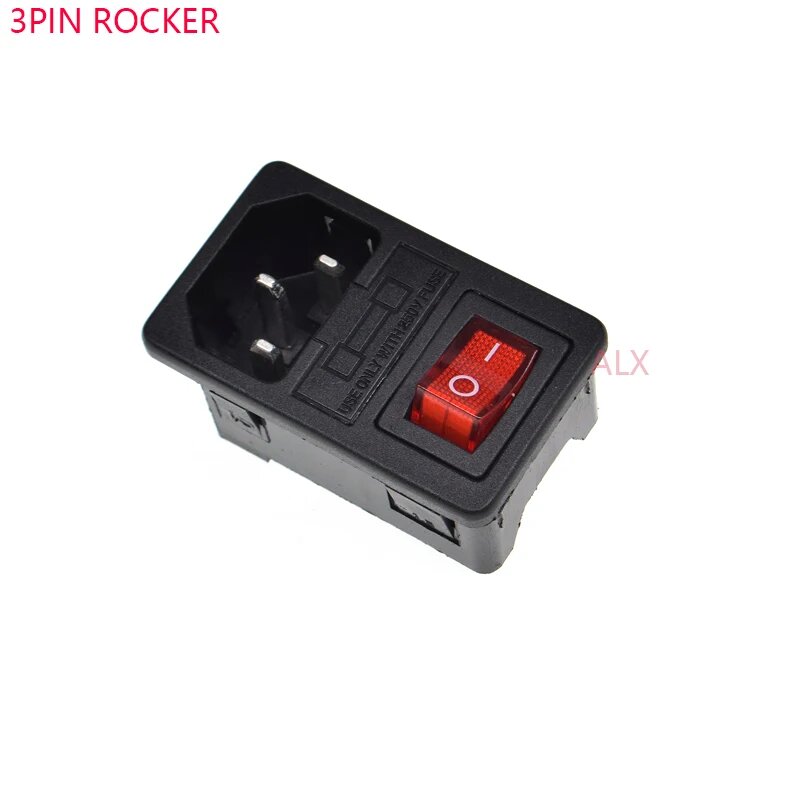 3-контактный кулисный переключатель с красным светом ALINSIN AC SOCKET