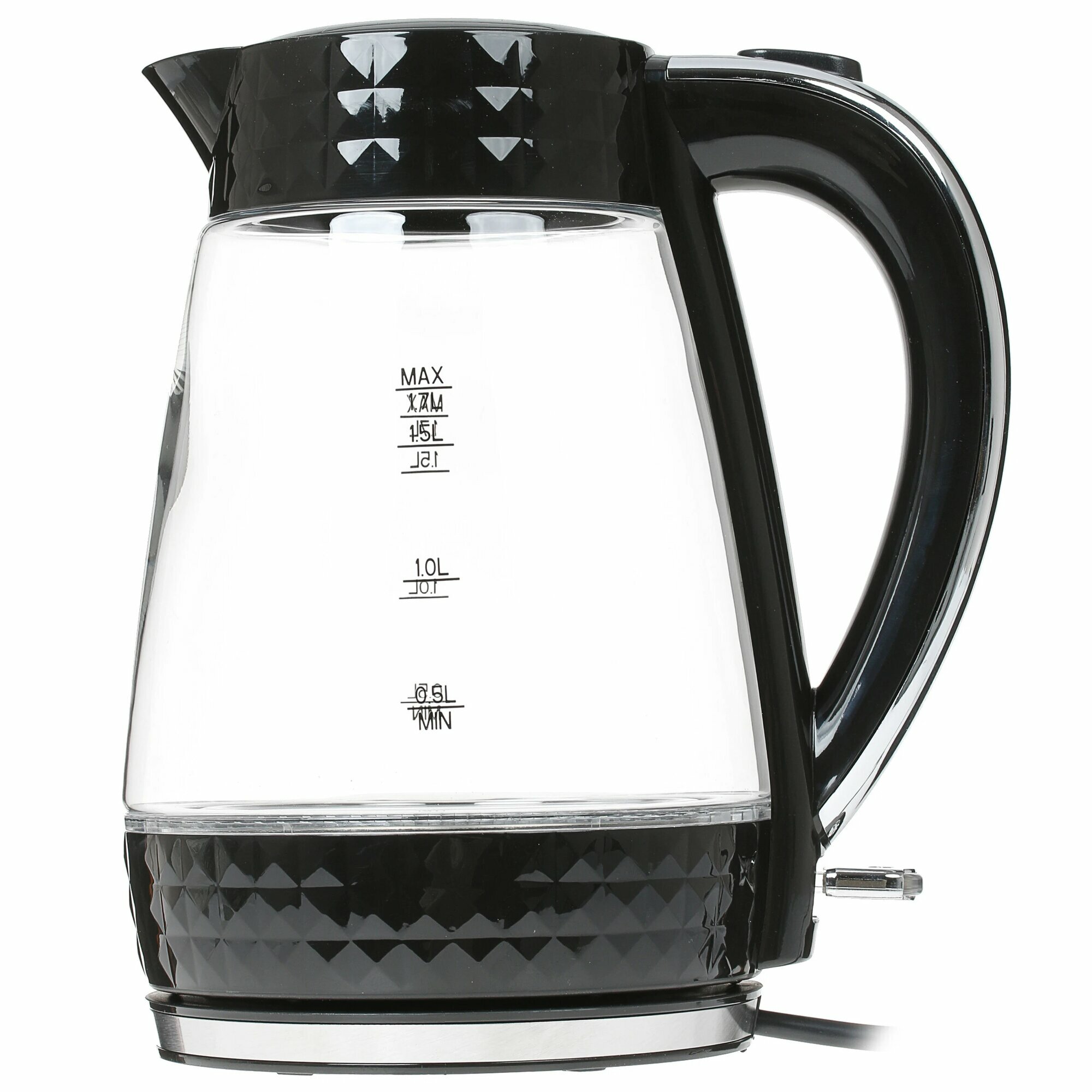 Электрочайник Polaris PWK 1704CGL "Diamond", с подсветкой, чёрный, 1,7л