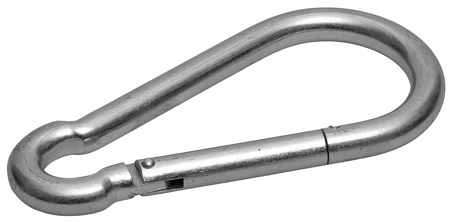 Карабин ЗУБР DIN 5299C, 4 мм, 1 шт, быстросъемный