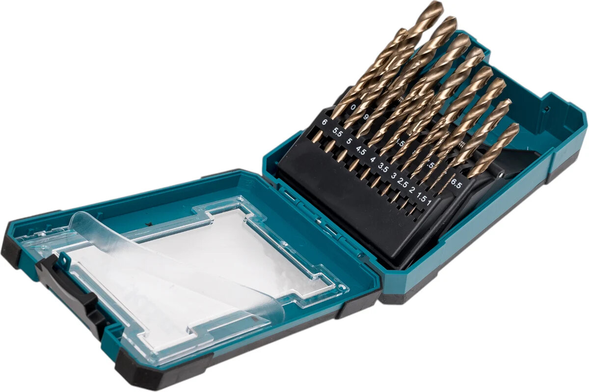 Набор свёрл Makita D-67561, HSS-Co, по металлу, от 1мм до 10мм, 19шт