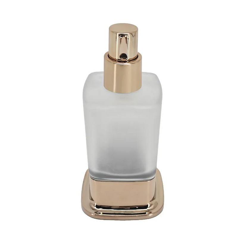 Дозатор для жидкого мыла настольный стеклянный золото Sanartec 108151 Go