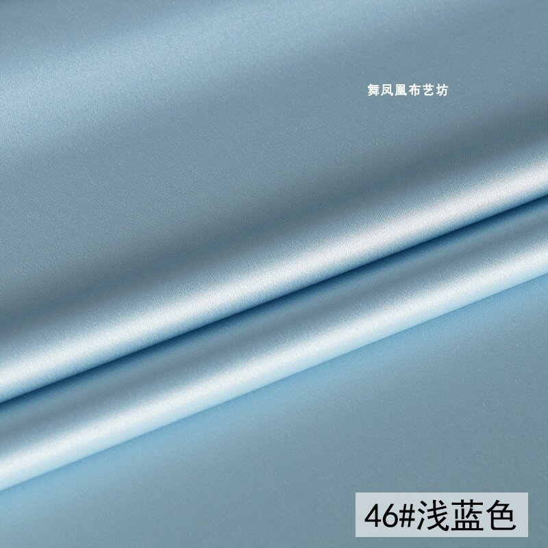 Однотонная двусторонняя ацетатная атласная ткань, глянцевая имитация шелка, дышащая, гладкая ткань для платьев