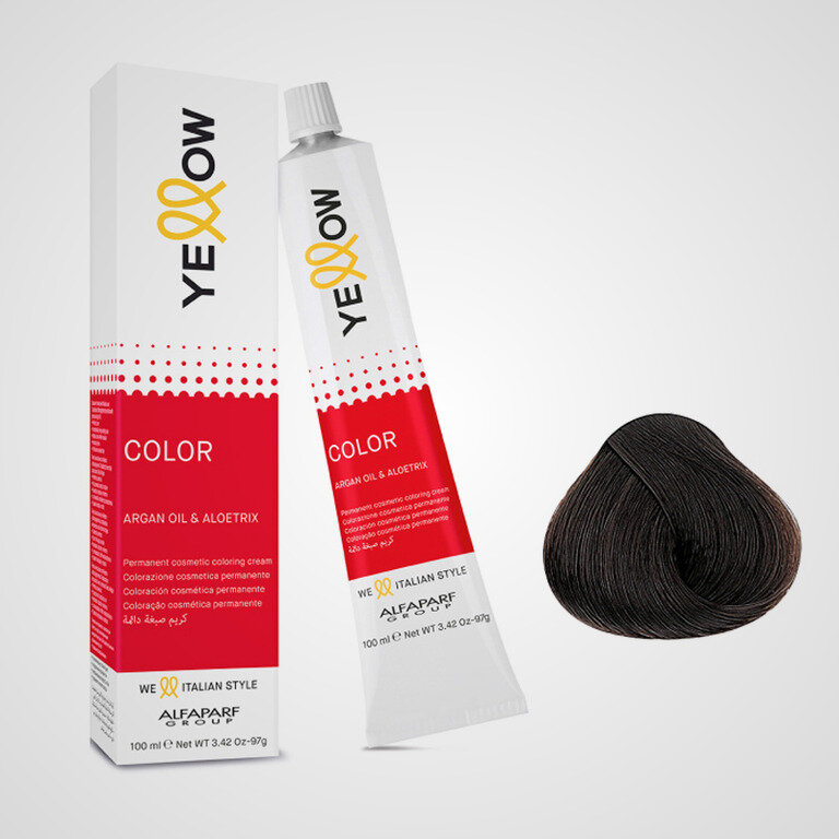 Ye Color Перманентная крем краска 6.7 100 мл YELLOW PROFESSIONAL Ye Color Permanent Coloring Cream Краска 100 мл