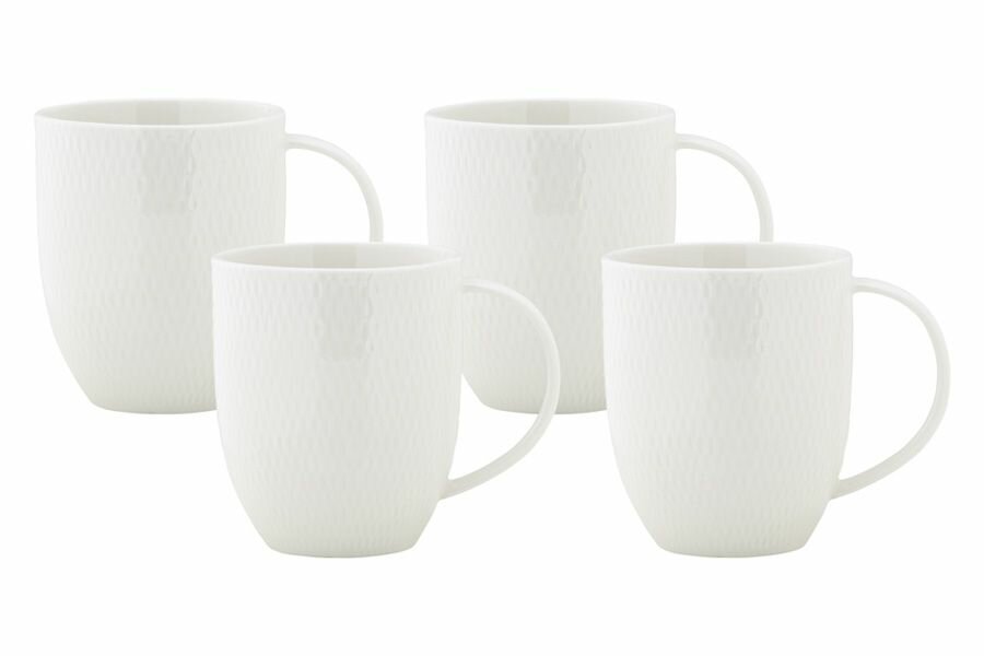 Набор кружек Даймонд, 0,37 л, 4 шт, чашки для чая и кофе