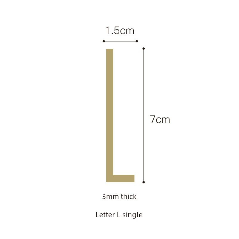 Латунные наклейки на стену с английским алфавитом, металлические украшения для стен, медные наклейки на дверь с