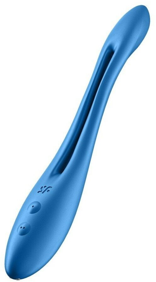 Синий многофункциональный вибратор для пар Satisfyer Elastic Game