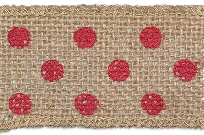 "Gamma" джутовая лента JUTP-50 фасовка 50 мм 3 м СК/Распродажа 01 красный горох