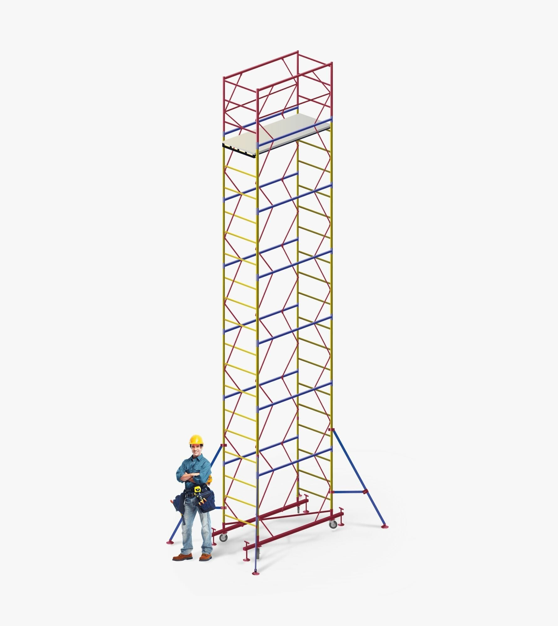 Вышка-тура 0,7 х 1,6 6 Секций, высота 7,5 м