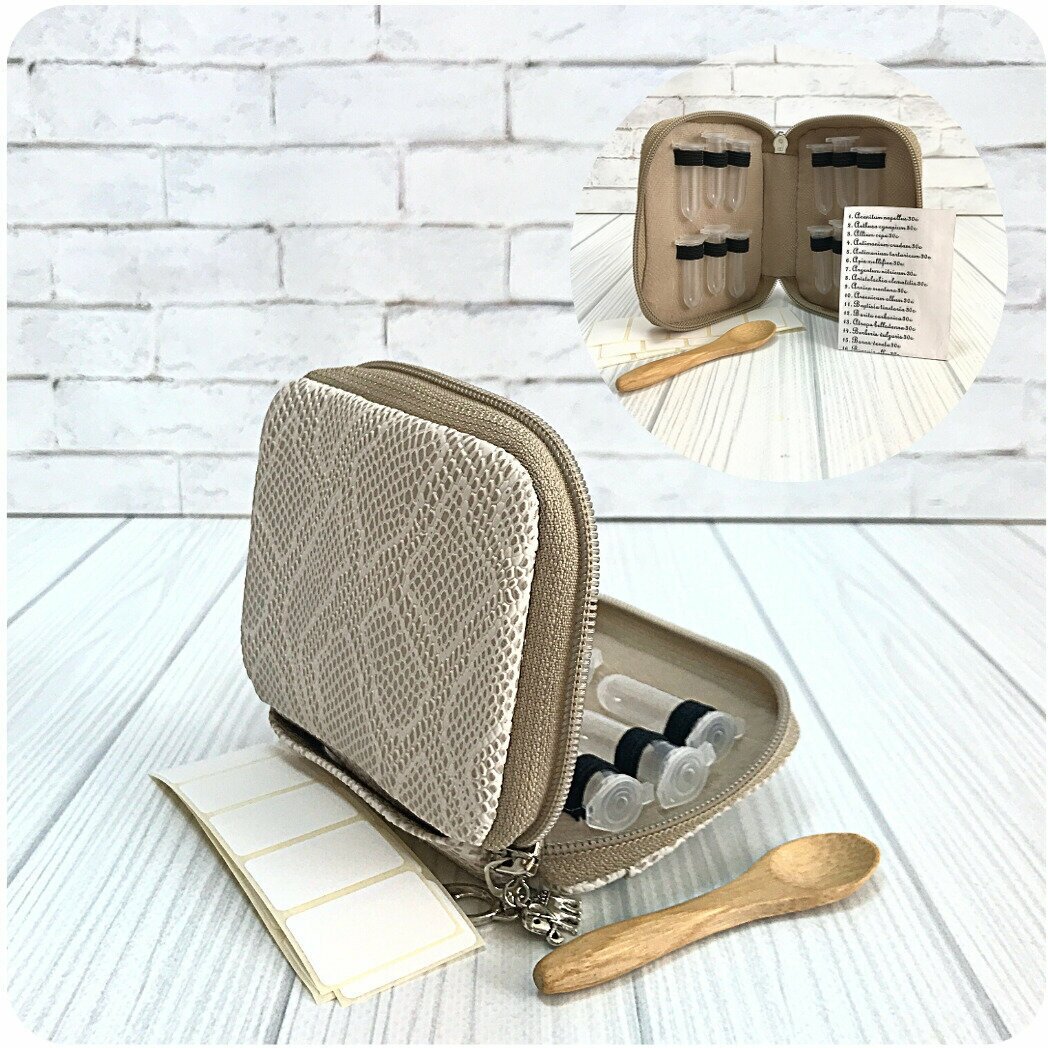 Аптечка, пенал, органайзер, кейс для гомеопатических препаратов на 12 флаконов