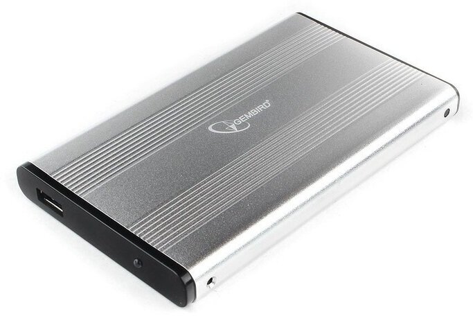 Gembird Контейнер Gembird EE2-U3S-5-S для 2.5 SATA HDD/SSD, алюминиевый, серебр. (USB3.0) (ret)