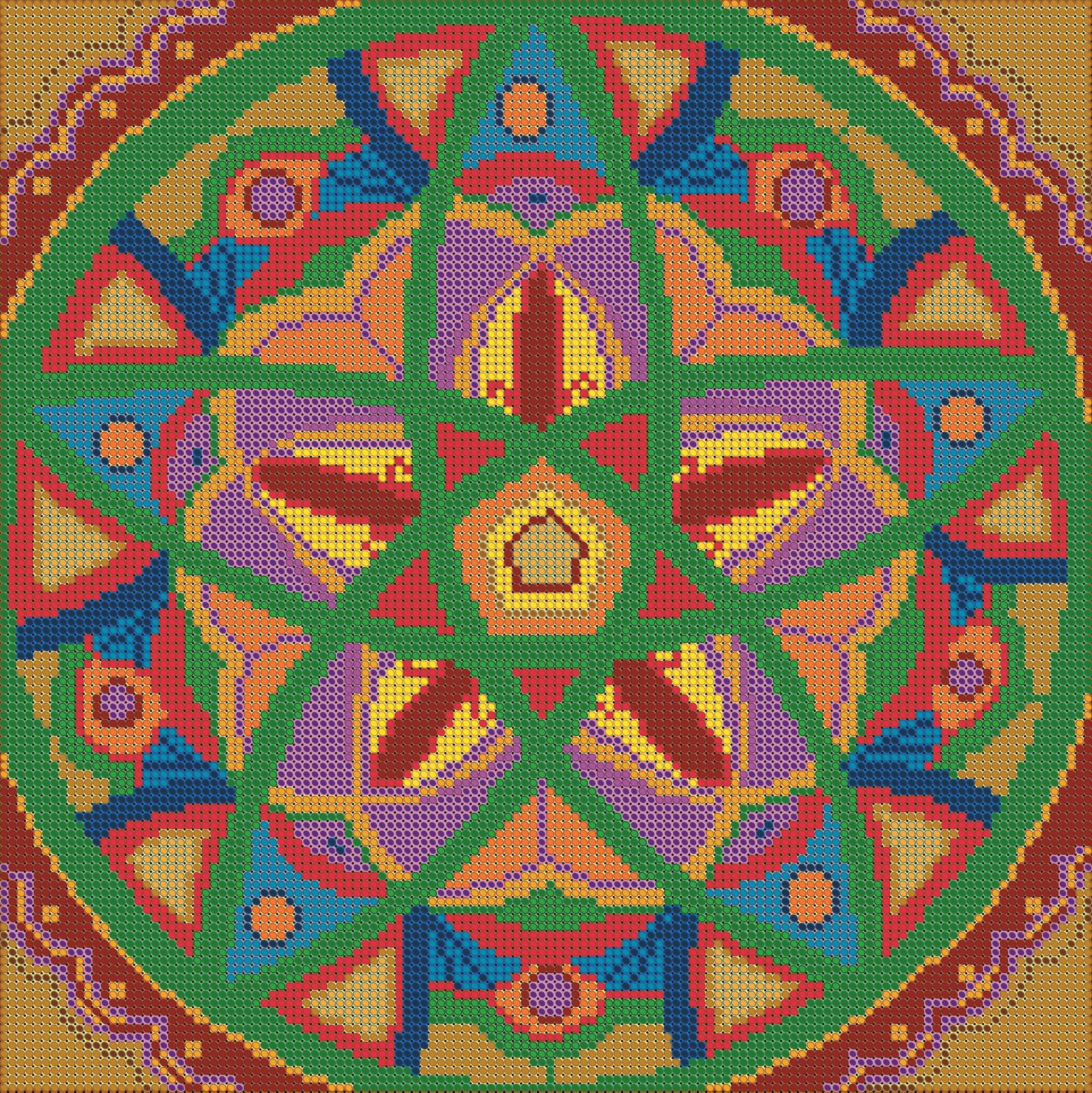 Алмазная мозаика картина Мандала. Звезда мира 39*39см