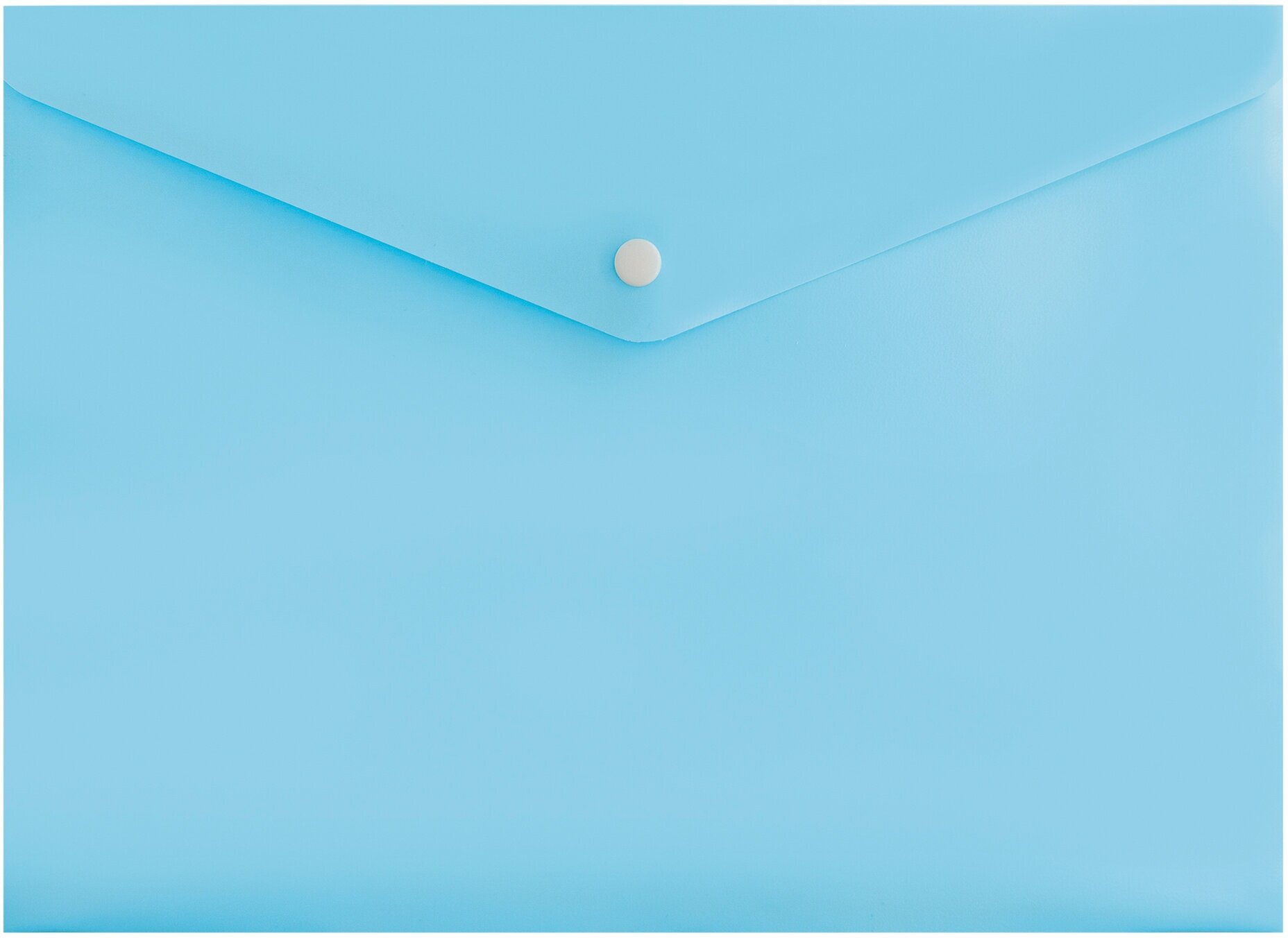 Конверт на кнопке Бюрократ Pastel -PKPAST/BLUE A4 пластик 0.18мм голубой
