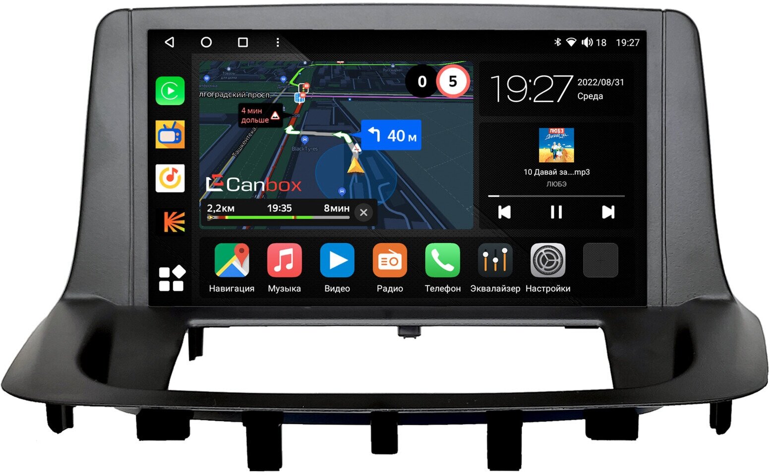 Штатная магнитола Renault Fluence, Megane 3 2008-2016 Canbox M-Line 4542-9-1384 на Android 10 (4G-SIM, 4/64, DSP, QLed)