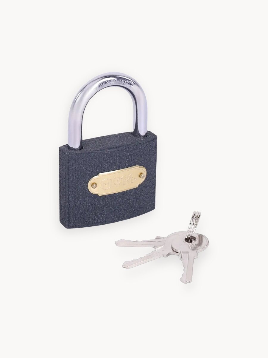 Замок навесной уличный гаражный 63 мм для двери, ворот, шкафчика, калитки, чугунный с 3 ключами, Грандмастер, 671293