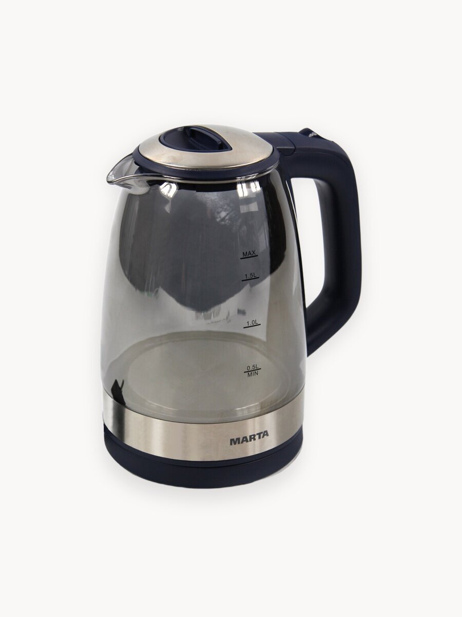 Электрический чайник MARTA MT-1079 темный топаз стеклянный 1,7 л