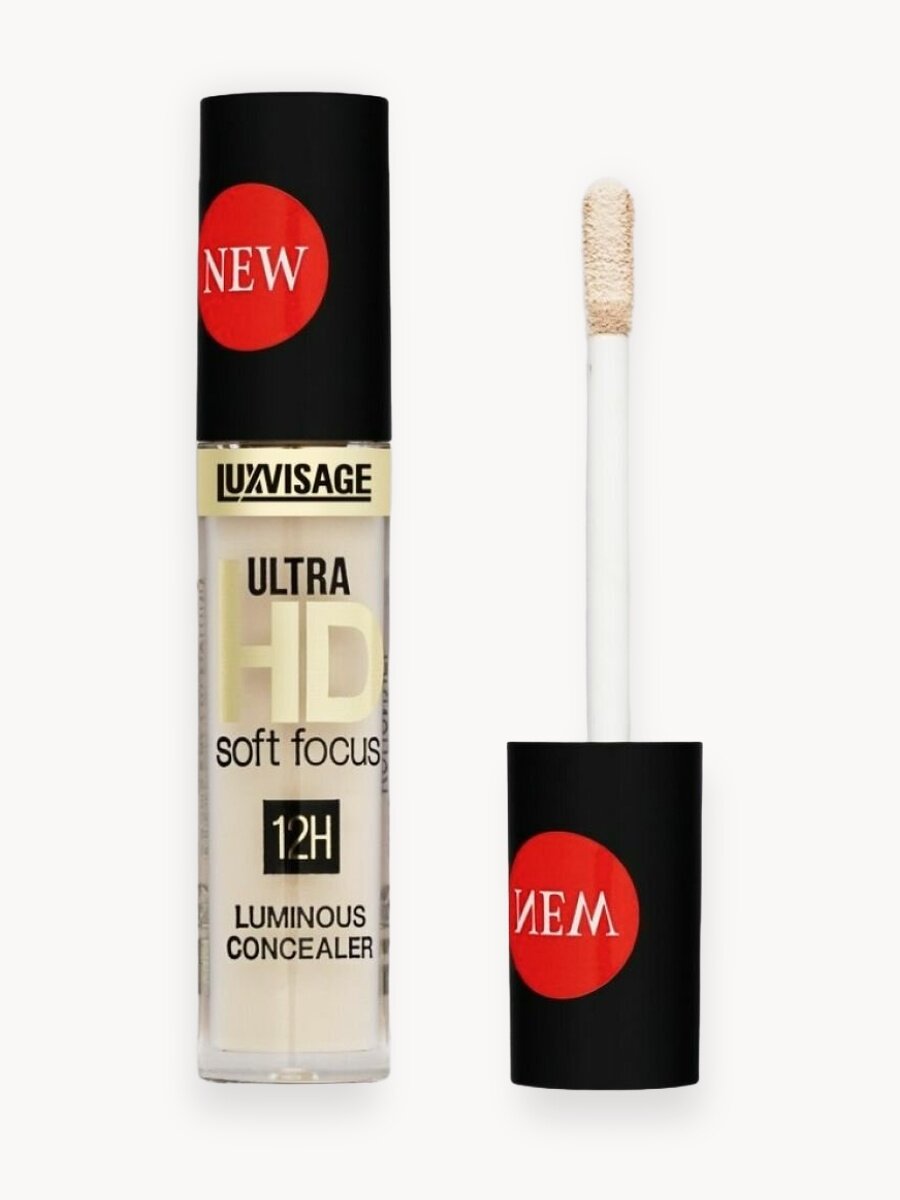 Консилер для лица светоотражающий LUXVISAGE Ultra HD Soft Focus 12H, тон 10 Fair