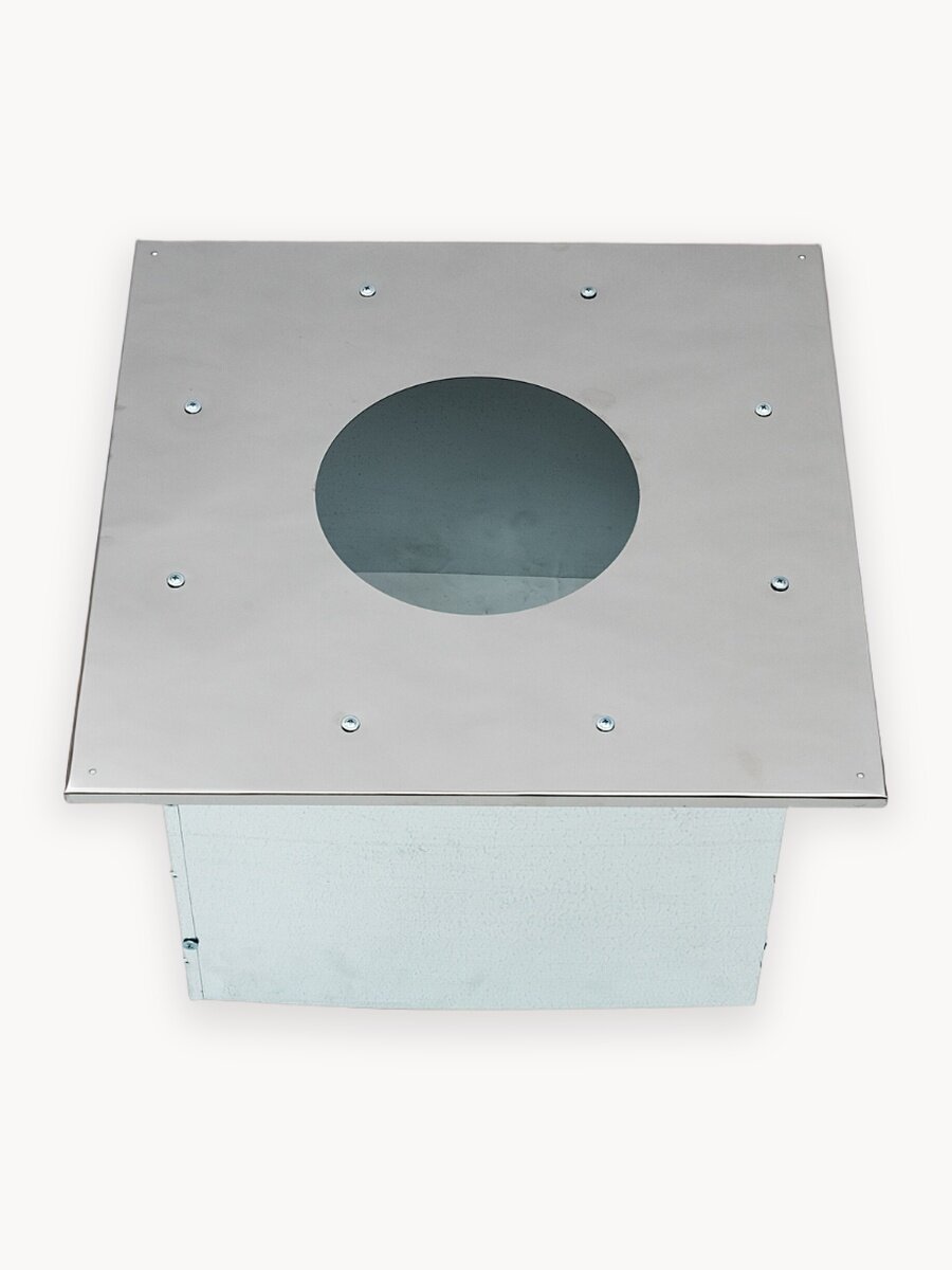 Проход перекрытия ППУ (Потолочный проходной узел) для дымохода 230 мм. разборный, нержавейка/оцинковка