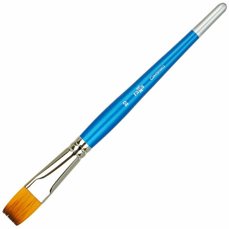 Кисть синтетика Гамма, плоская №20, 341236