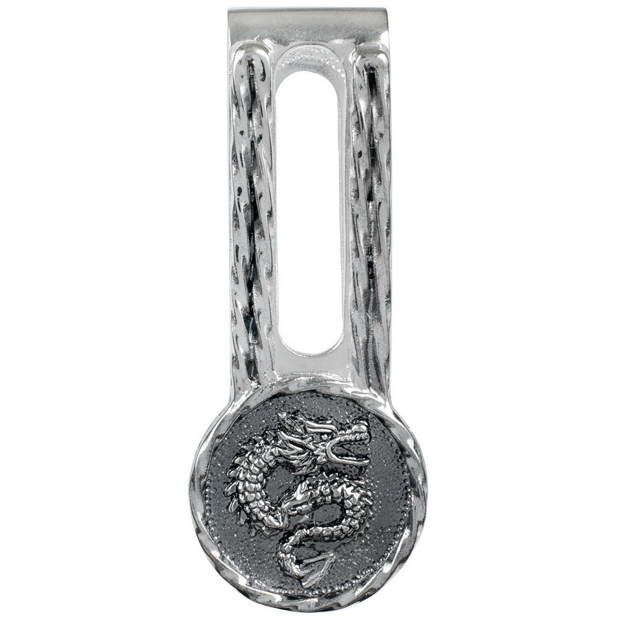 Серебряный зажим для денег Дракон (Подарок на Год Дракона)